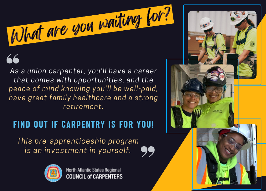 Carpenters Focus On Women In Pre-Apprenticeship Recruitment - NASRCC